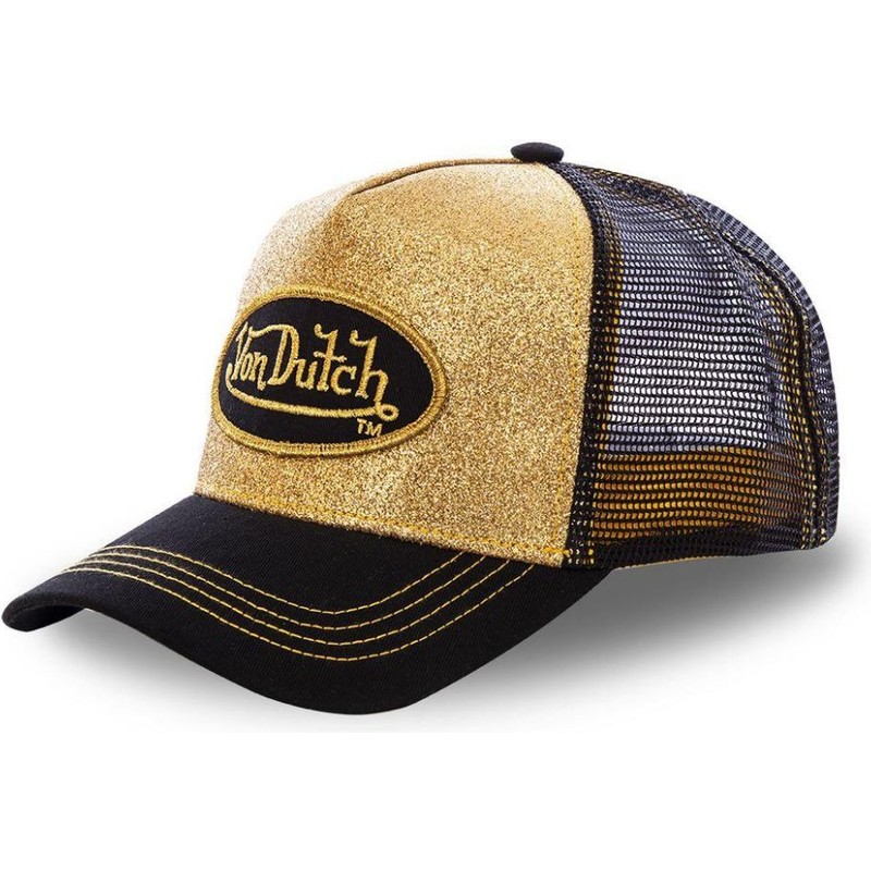 Boné trucker dourado e preto GOL da Von Dutch: Caphunters.pt