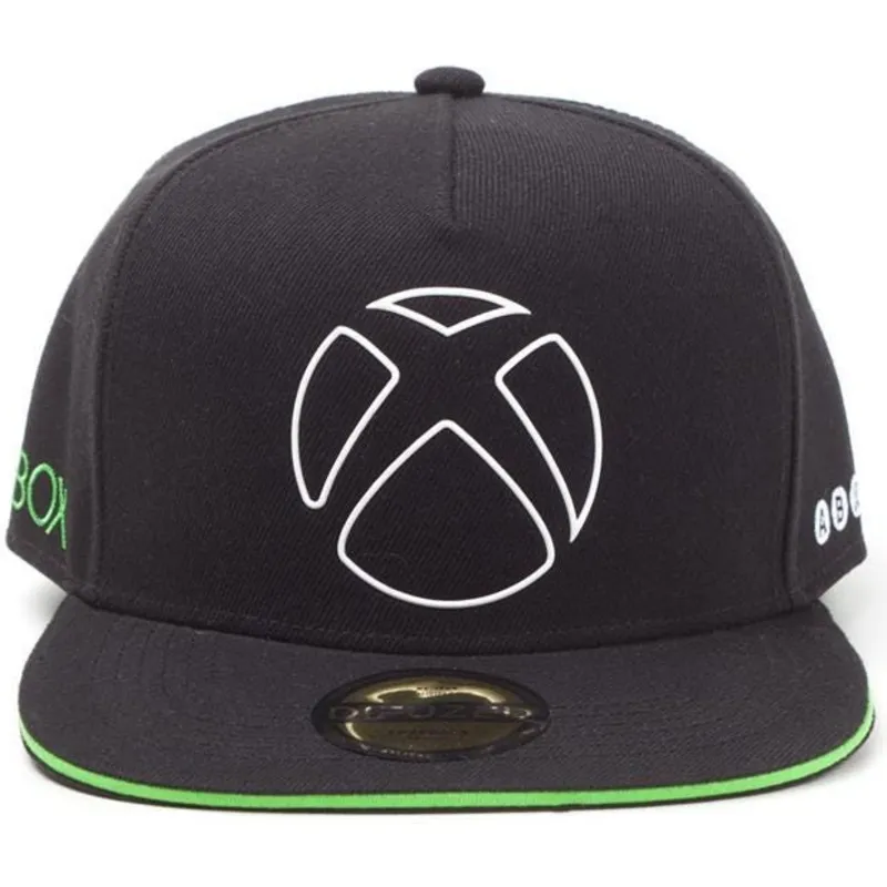 Boné plano preto snapback Xbox Ready To Play Microsoft da Difuzed ...