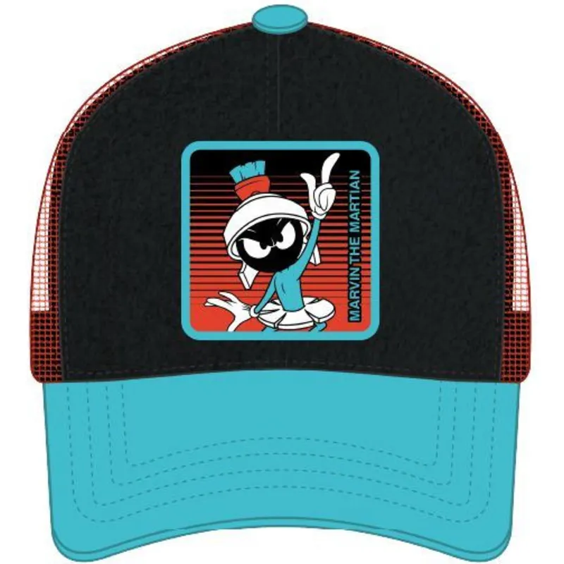 Boné trucker preto e azul Marvin o Marciano LOO11 MAR Looney Tunes da ...
