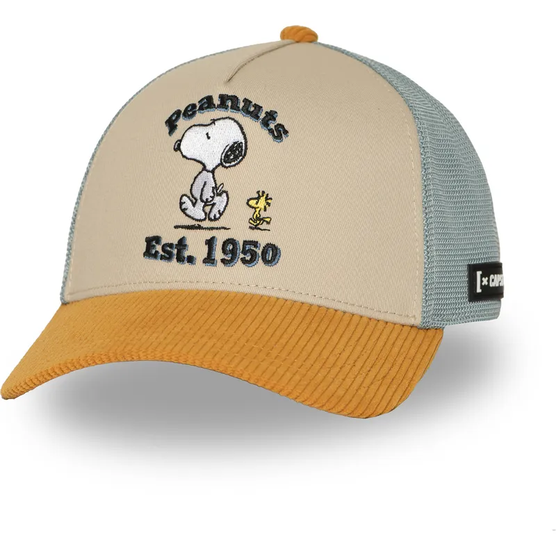 Boné trucker multicolor Snoopy e Woodstock PEA6 SNO Peanuts da Capslab ...